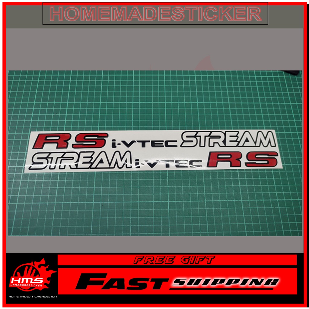 HONDA STREAM IVTEC RS CAR STICKER DECAL 2 PCS | Shopee Malaysia