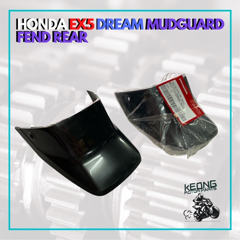 HONDA EX5 EX5 DREAM RR MUDGUARD FEND REAR FENDER MUDGUARD MAGAT BELAKANG WITH SCREW BLACK 1SET ...