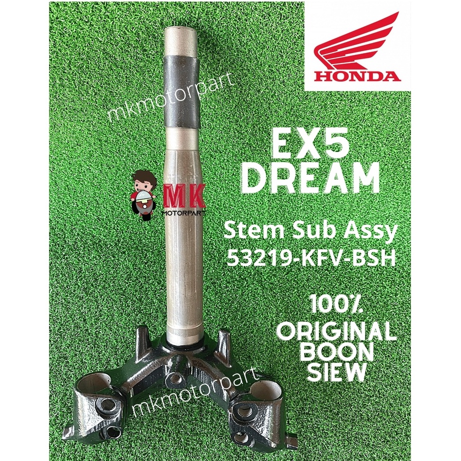 STEM SUB ASSY Honda EX5 / DREAM 100% Original BSH 53219-KFV-BSH Fork T Stem Comp Steering ...