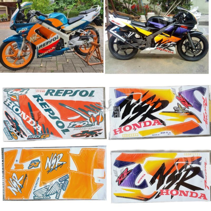 HONDA NSR150 NSR RR STRIPE BODY STICKER COVET SET STICKER NSR150 NSR RR ...