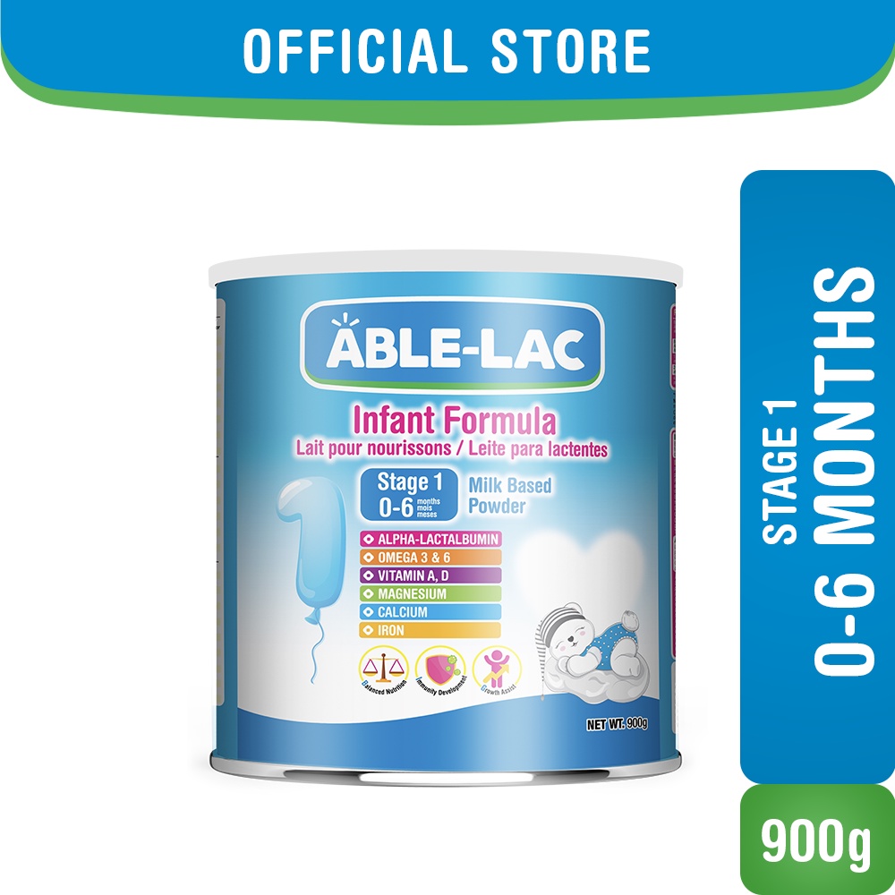 Able-Lac Formulated Infant Formula Stage 1 - 0-6 Months (900g) | Shopee ...