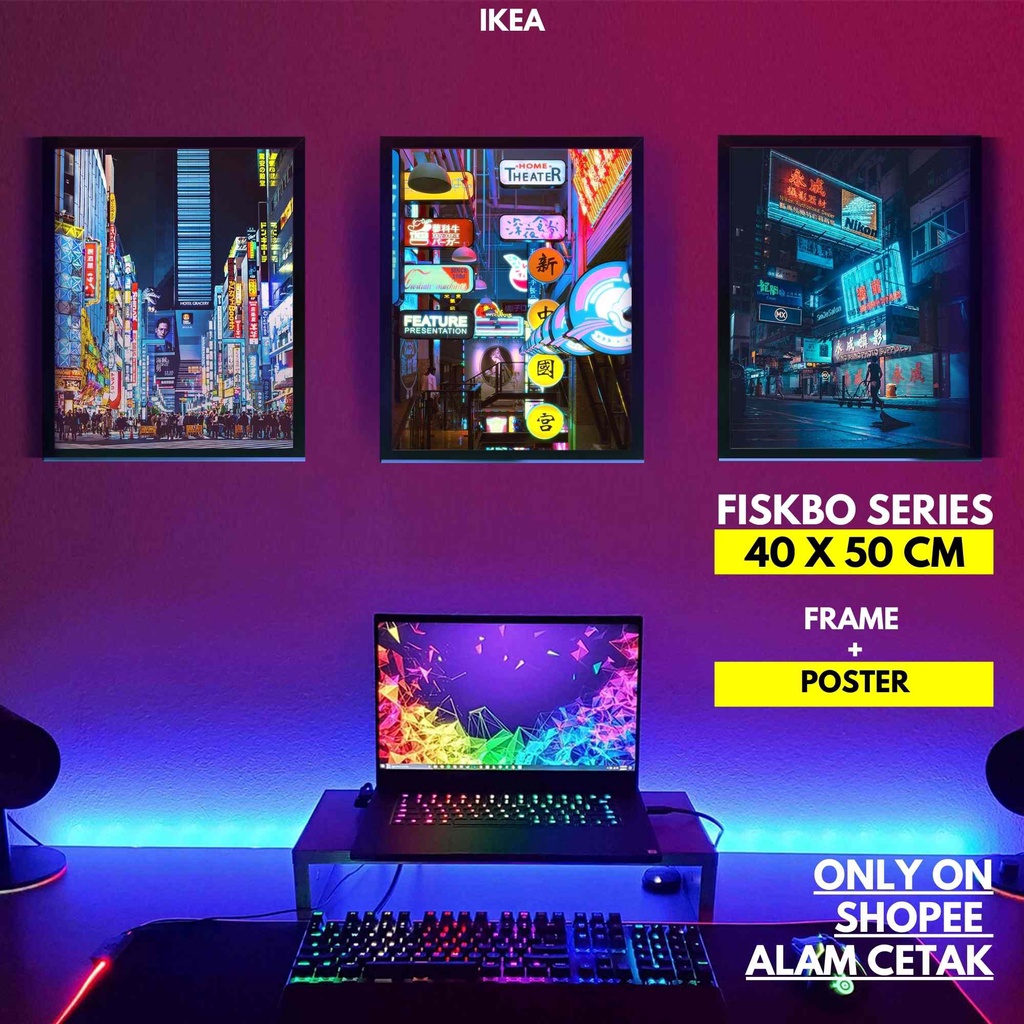 Ikea fiskbo wall deco 40 x 50cm including minimalist / modern alam ...