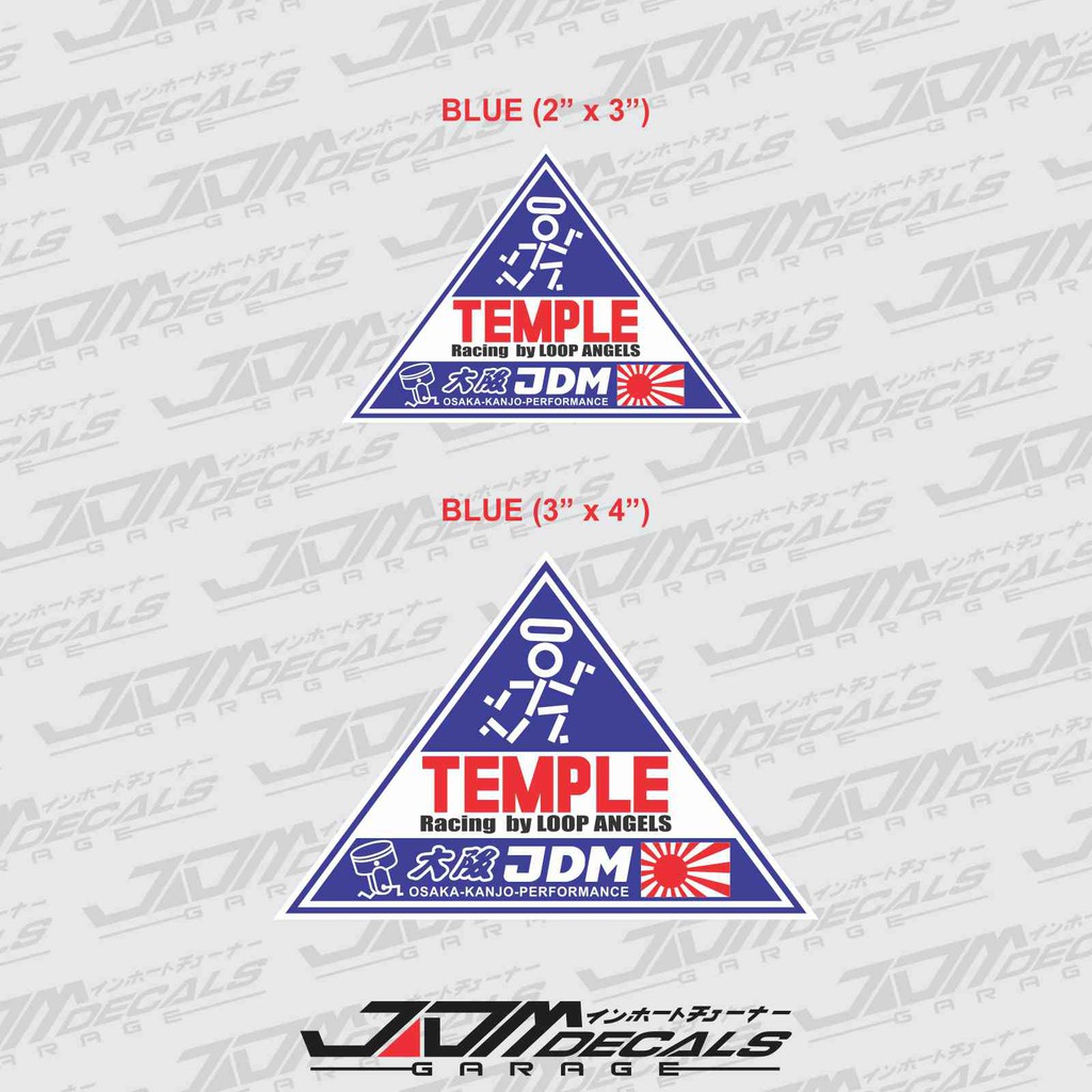 Temple Racing Loop Angels Triangle Sticker | Shopee Malaysia