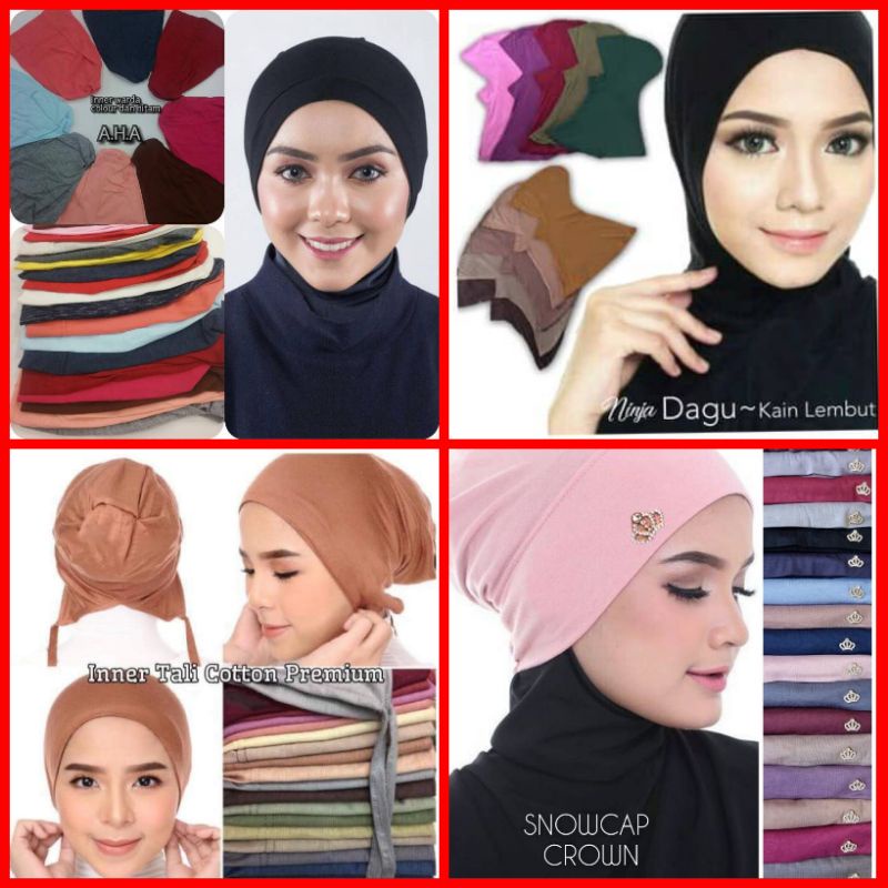 Inner Anak Tudung Snowcap Inner Warda Crown Inner tali Inner Ninja Dagu ...