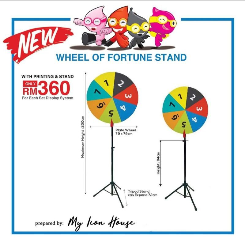 Wheel of Fortune Stand 幸运轮盘 | Shopee Malaysia