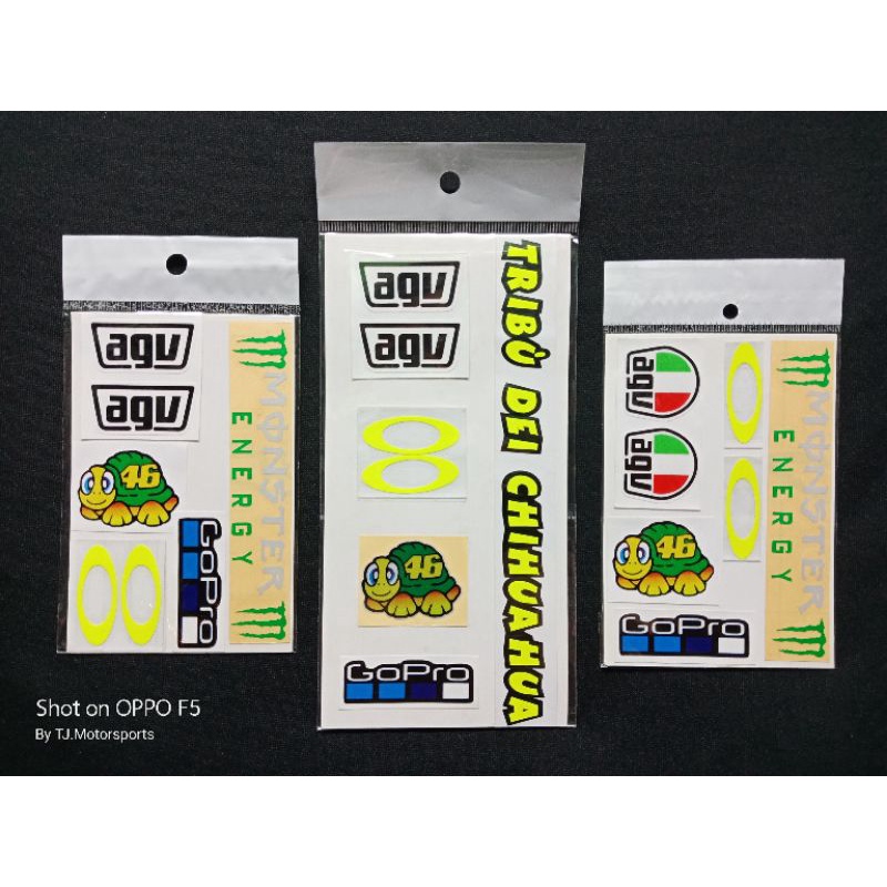 Stiker Visor Helmet Rossi 46 Tribu Go Motogp Arai Shoei Kyt Nolan ...