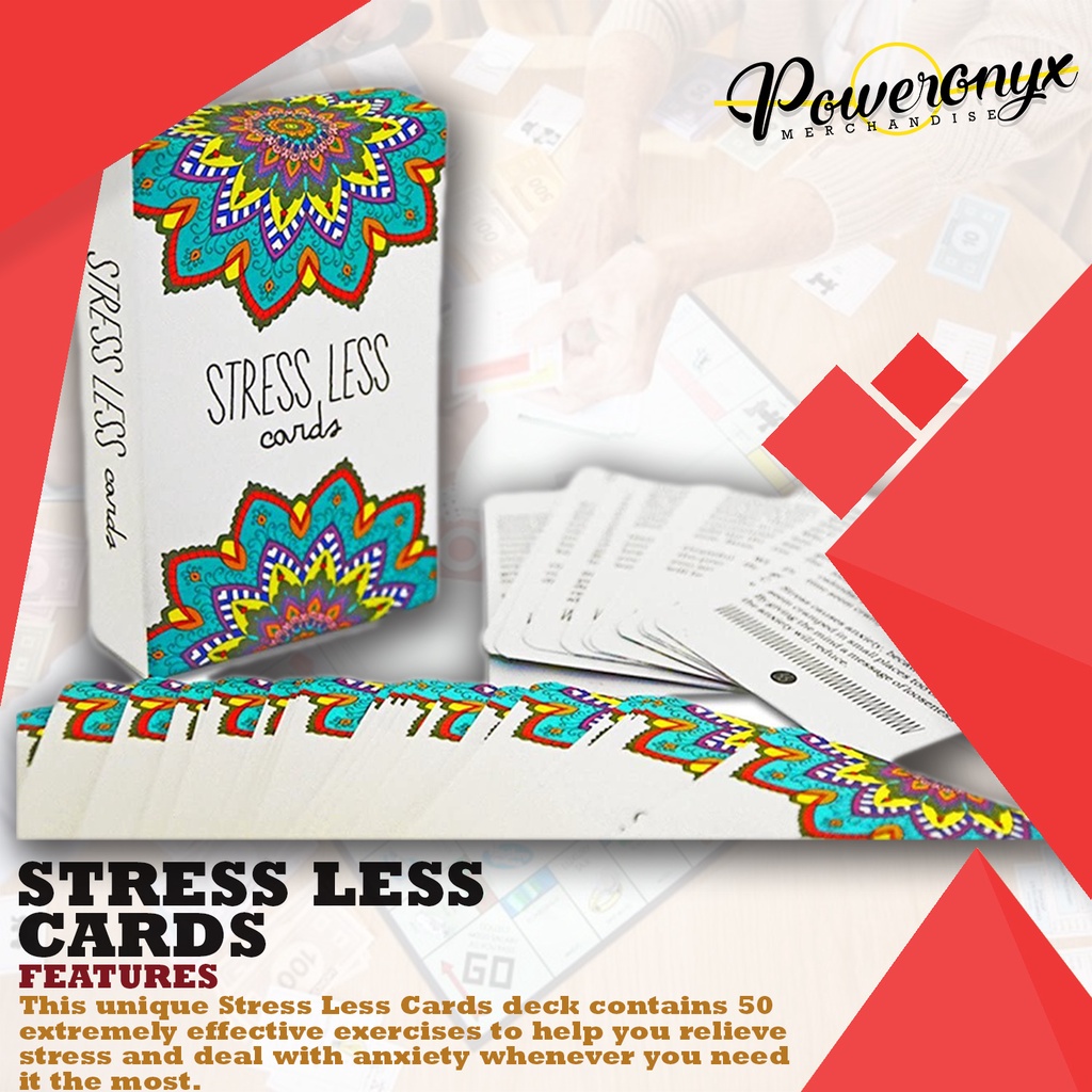 Stress Less Cards - 50 Mindfulness & Meditation Exercises - Helps ...
