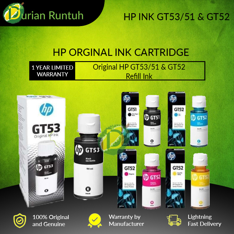 ORIGINAL HP INK GT 53 /GT51 & GT52 | Shopee Malaysia