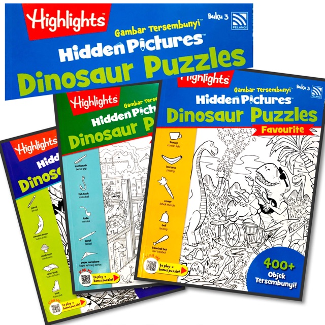 [MBO] Hidden Pictures Dinosour Puzzles Set (BI-BM Version) | Shopee ...
