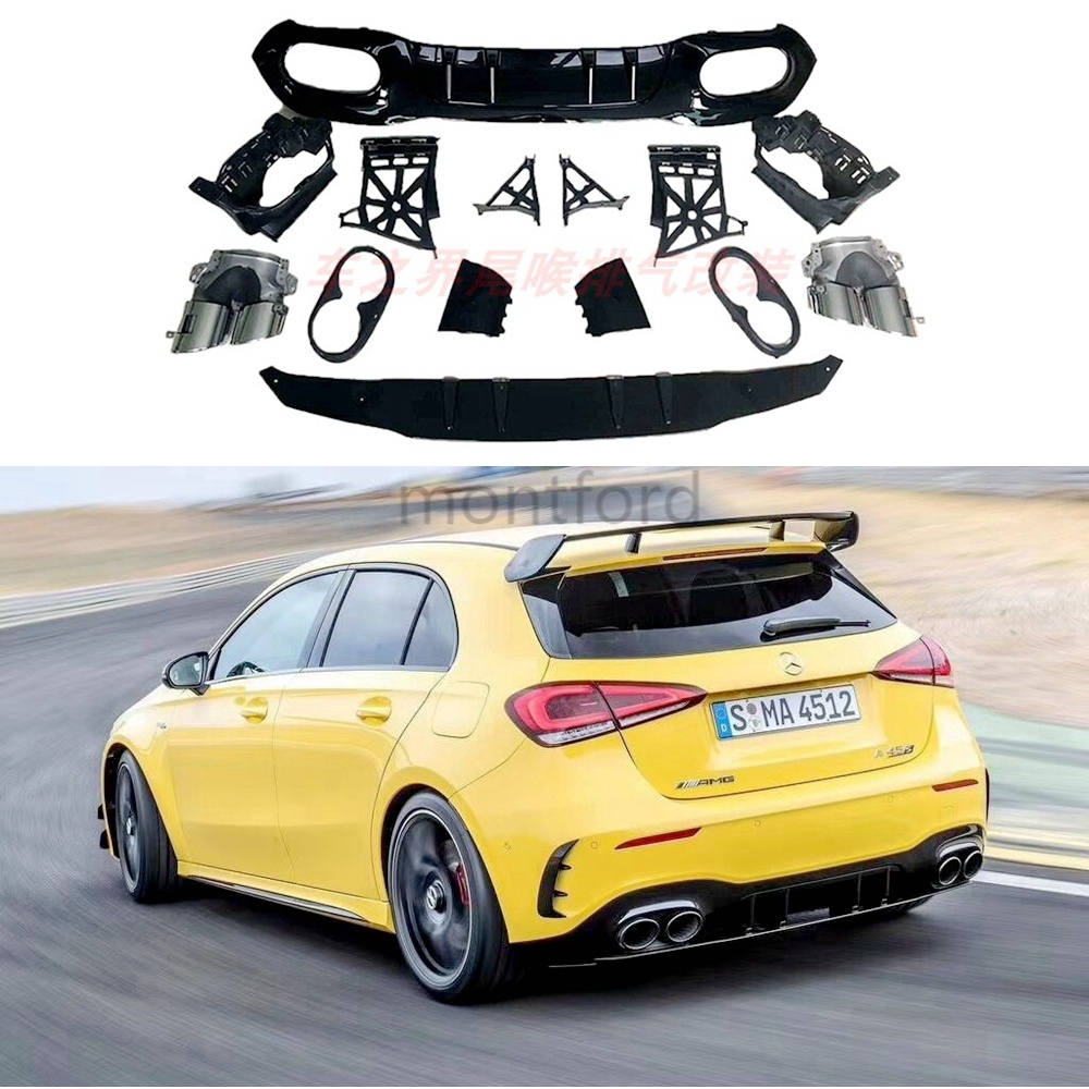 Rear Diffuser for W177 2019-2020 A Class A180 A200 A220 A250 Sedan ...