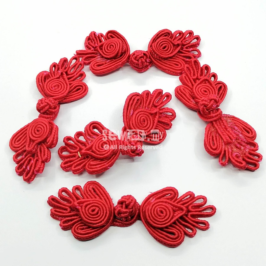 1pasang (RED) Chinese Knot Frog Button / Butang Cheongsam | Shopee Malaysia