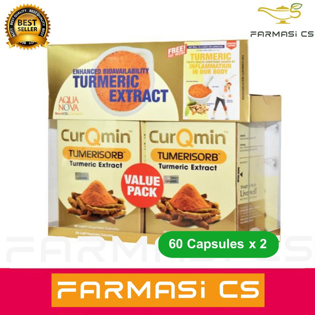 Live-Well Curqmin Tumerisorb 60 Capsules x 2 Bottles (TWIN) EXP:02/2026 ...