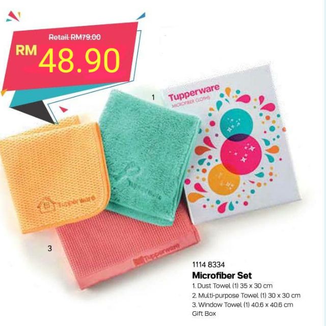 Microfiber Set Tupperware | Shopee Malaysia