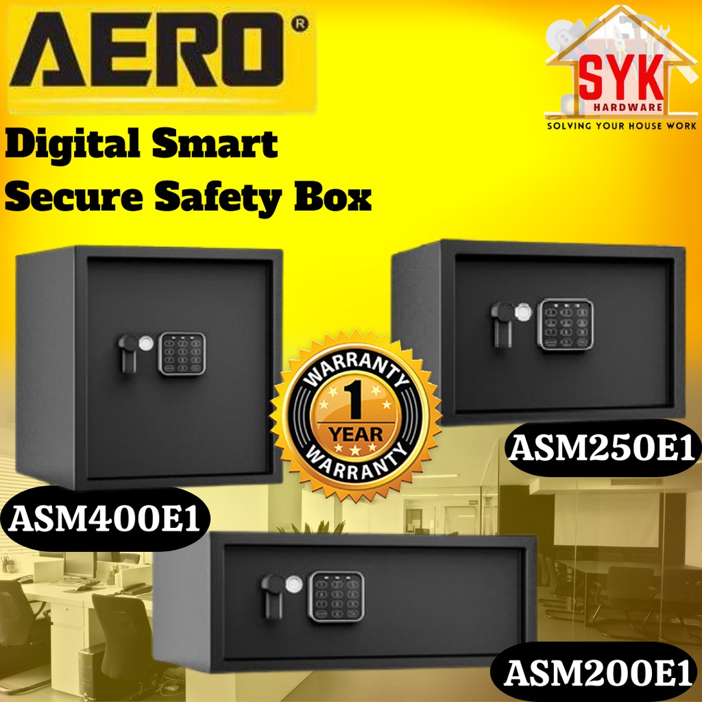 SYK AERO Digital Smart Secure Safety Box ASM 200E1/ ASM 250E1/ ASM 400E1 Security Box Money ...