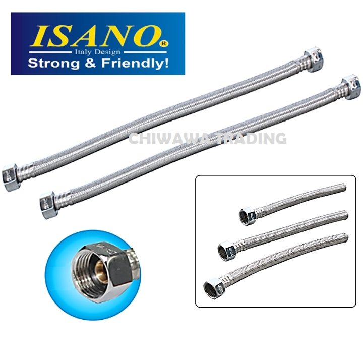 ISANO Stainless Steel Pressure Flexible Hose Faucet Shower Sink Water ...