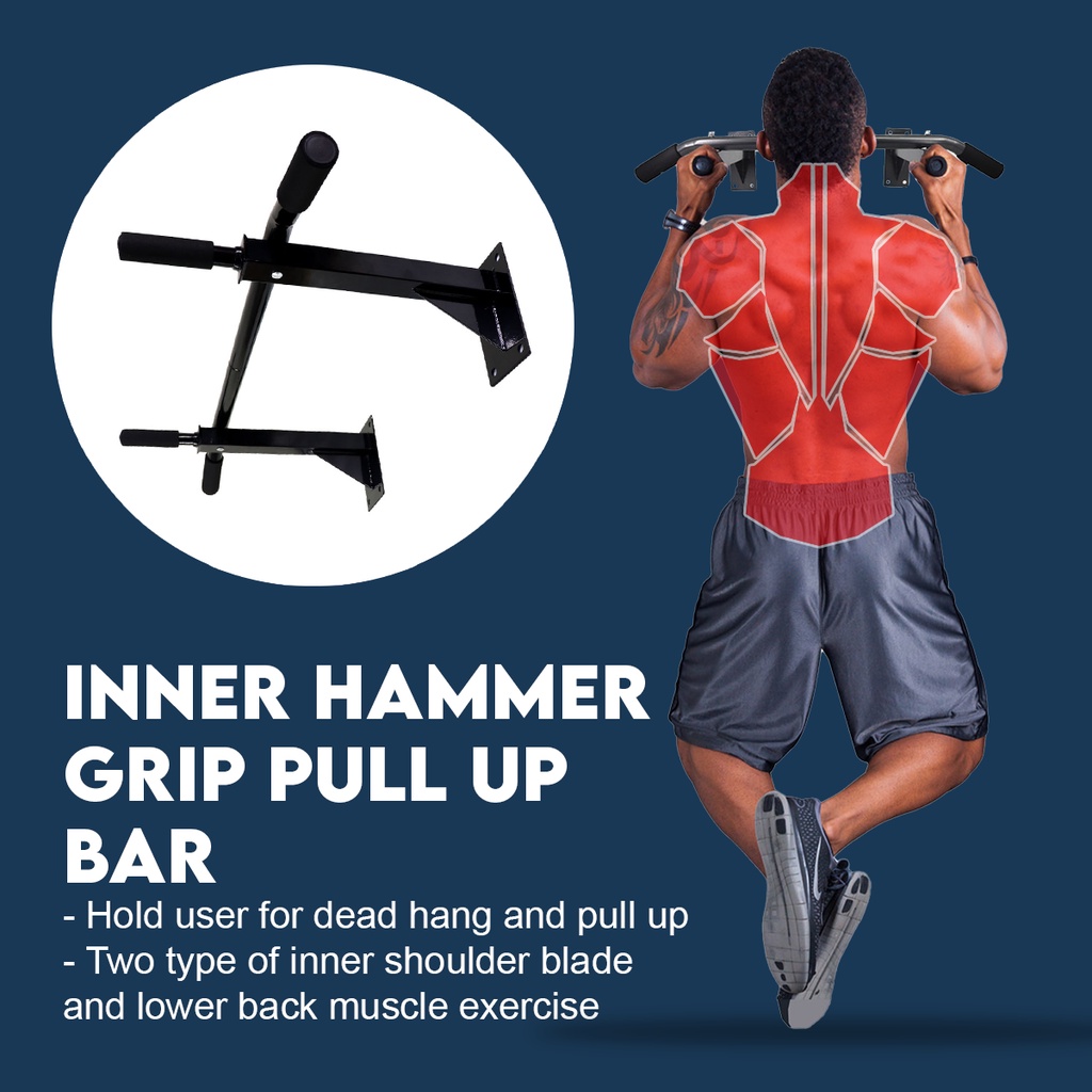 Vigor Fitness Wall Mounted Pull Up Bar Chin Up Bar / Bar Palang Tarik ...