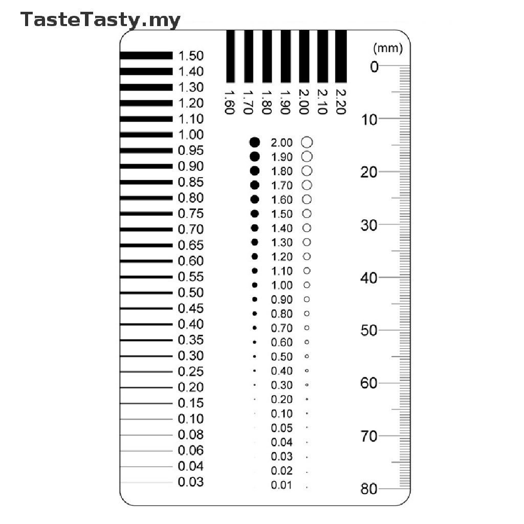 TasteTasty Badge gauge Stain card Point gauge wire gauge film ruler ...