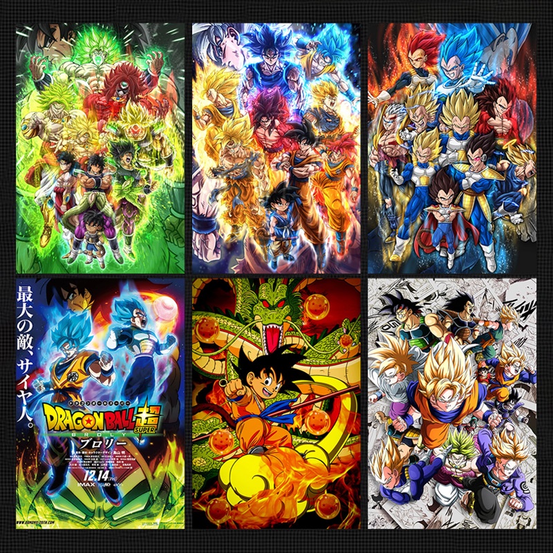 Dragon Ball Poster Anime Poster Super Saiyan Poster Bedroom Dormitory ...
