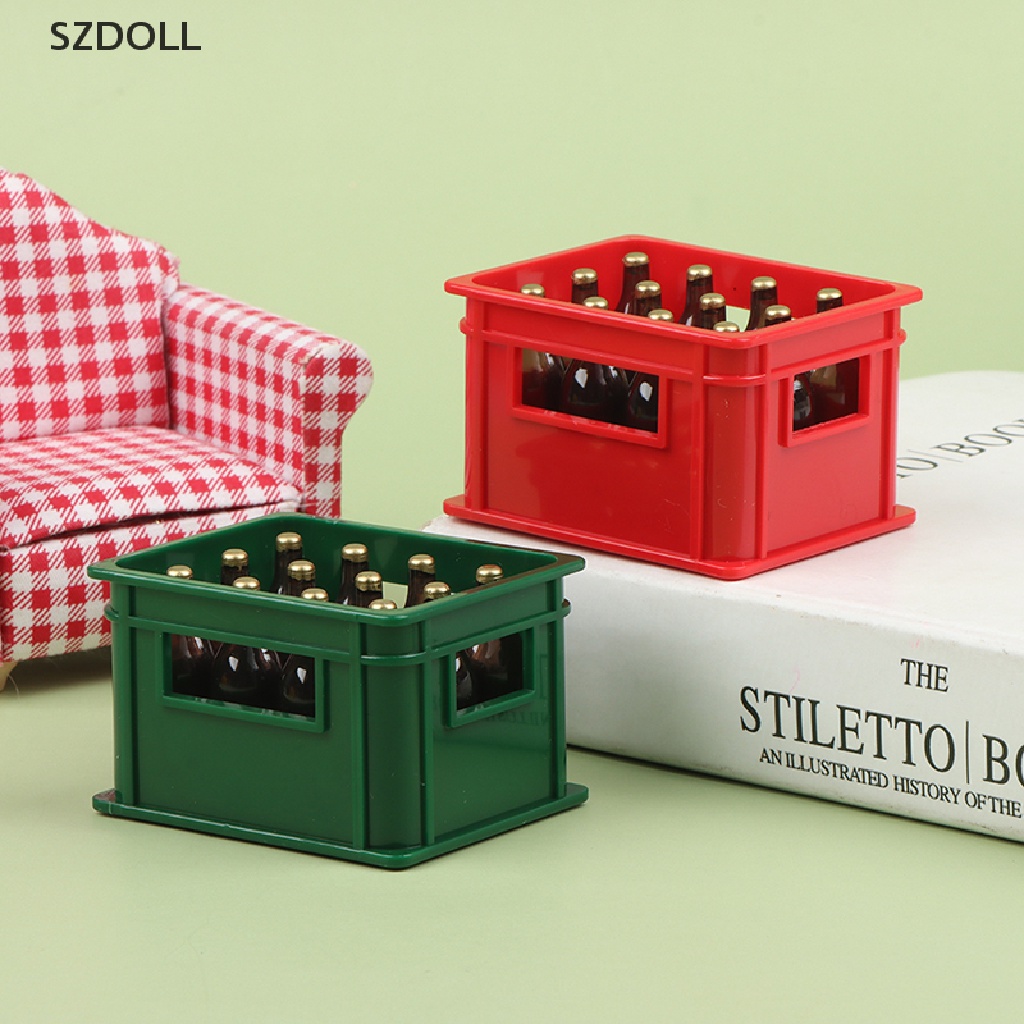 [cxSZDOLL] 1:12 Dollhouse Mini Beer Drink Bottle Beer Box Drink Box Bar ...