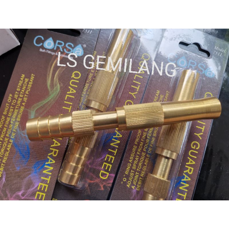 LS GEMILANG 5'' CORSA VAGO GARDEN HOSE TAP HEAD BRASS COPPER ADJUSTABLE ...