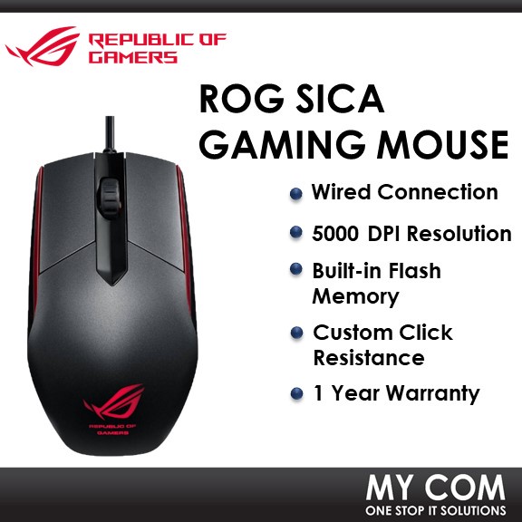 Asus ROG Sica P301-1A 5000 DPI USB Gaming Mouse With Enhanced Click Resistance | Shopee Malaysia
