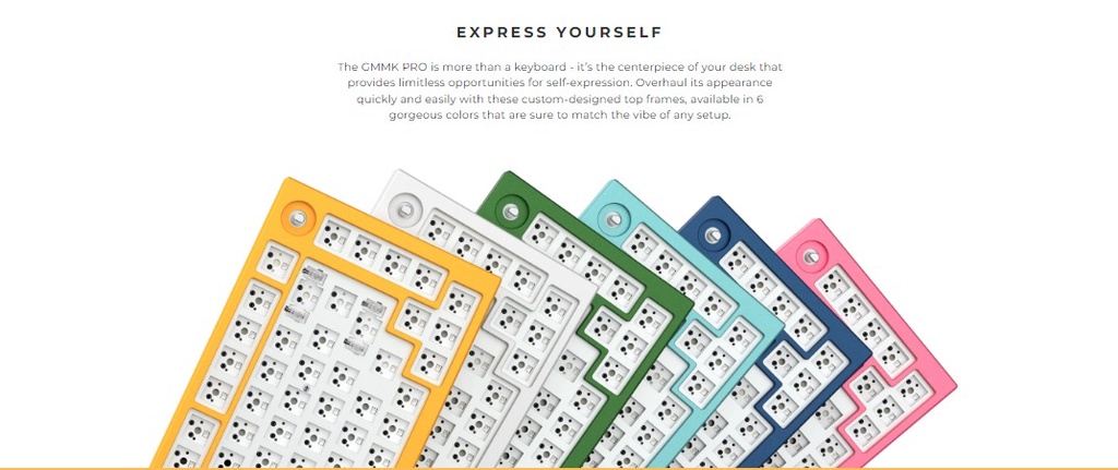 GLORIOUS GMMK PRO Top Frames ( Aqua Blue / Forest Green / Golden Yellow ...