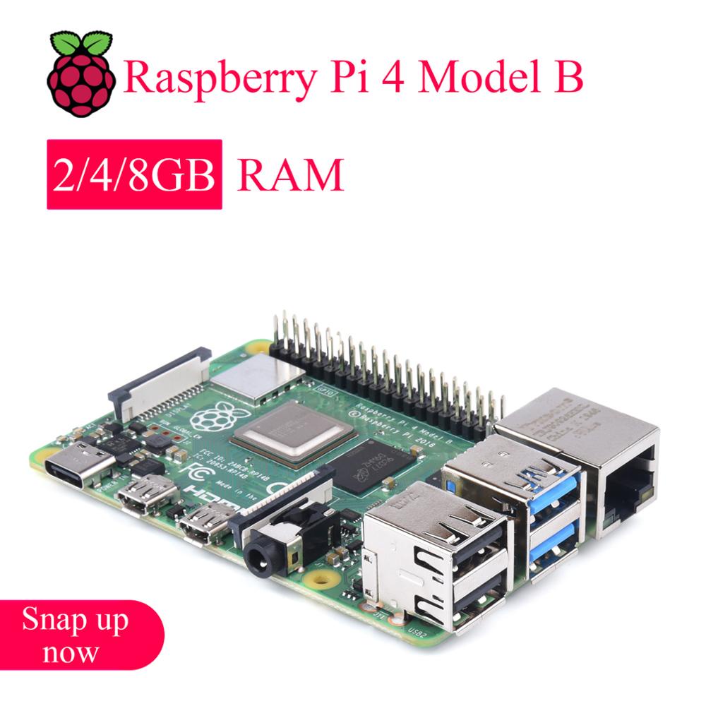 Original Raspberry Pi 4 Model B Development Board Kit RAM 2G 4G 8G 4 Core CPU 1.5Ghz 2.4G&5G ...