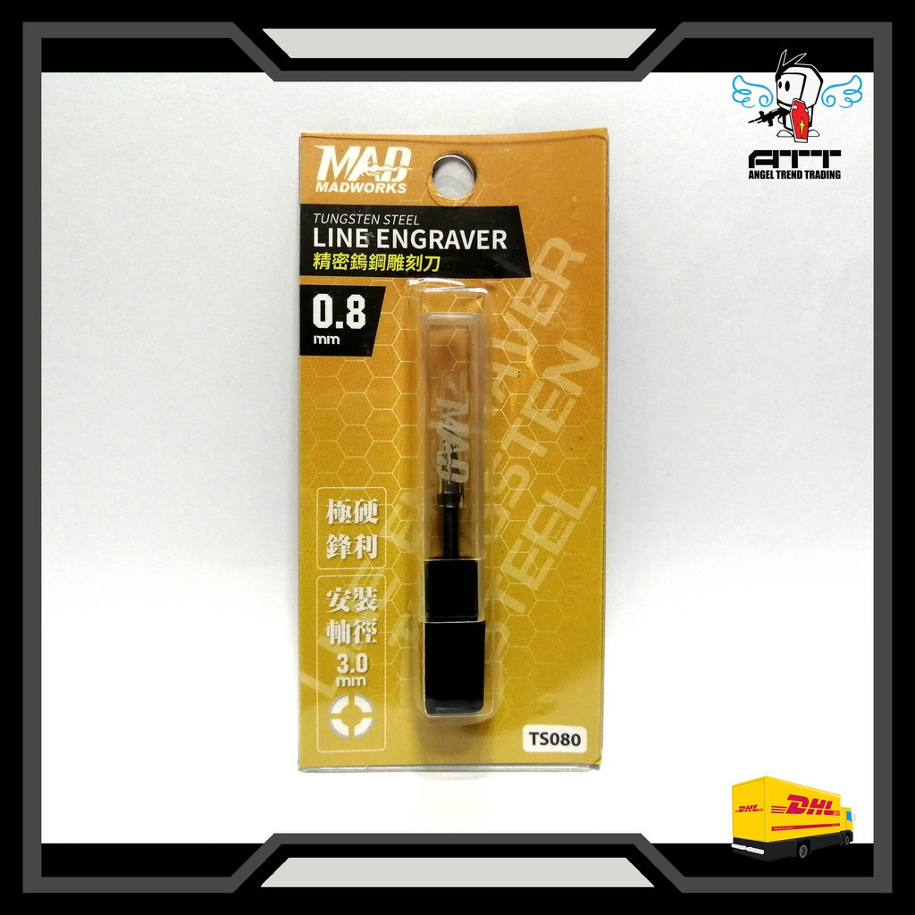 MADWORKS TUNGSTEN STEEL LINE ENGRAVER 0.8MM (Gunpla Gundam Paint Model ...
