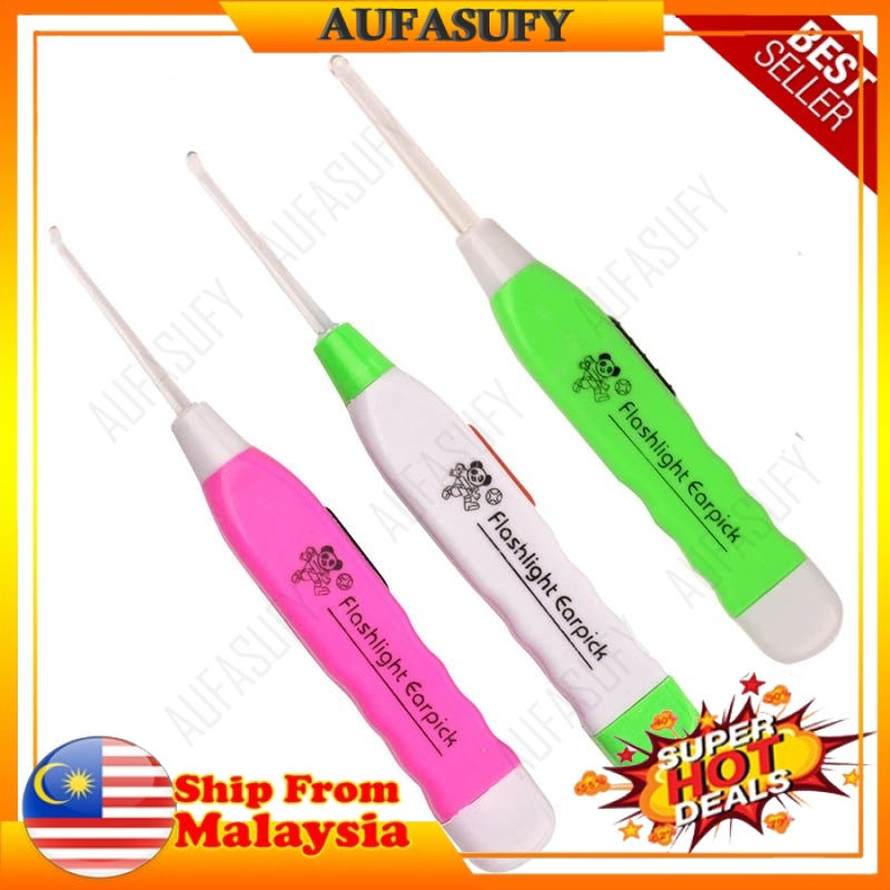 LED Flashlight Ear Pick Help To Remove Ear Wax Safely | Shopee Malaysia