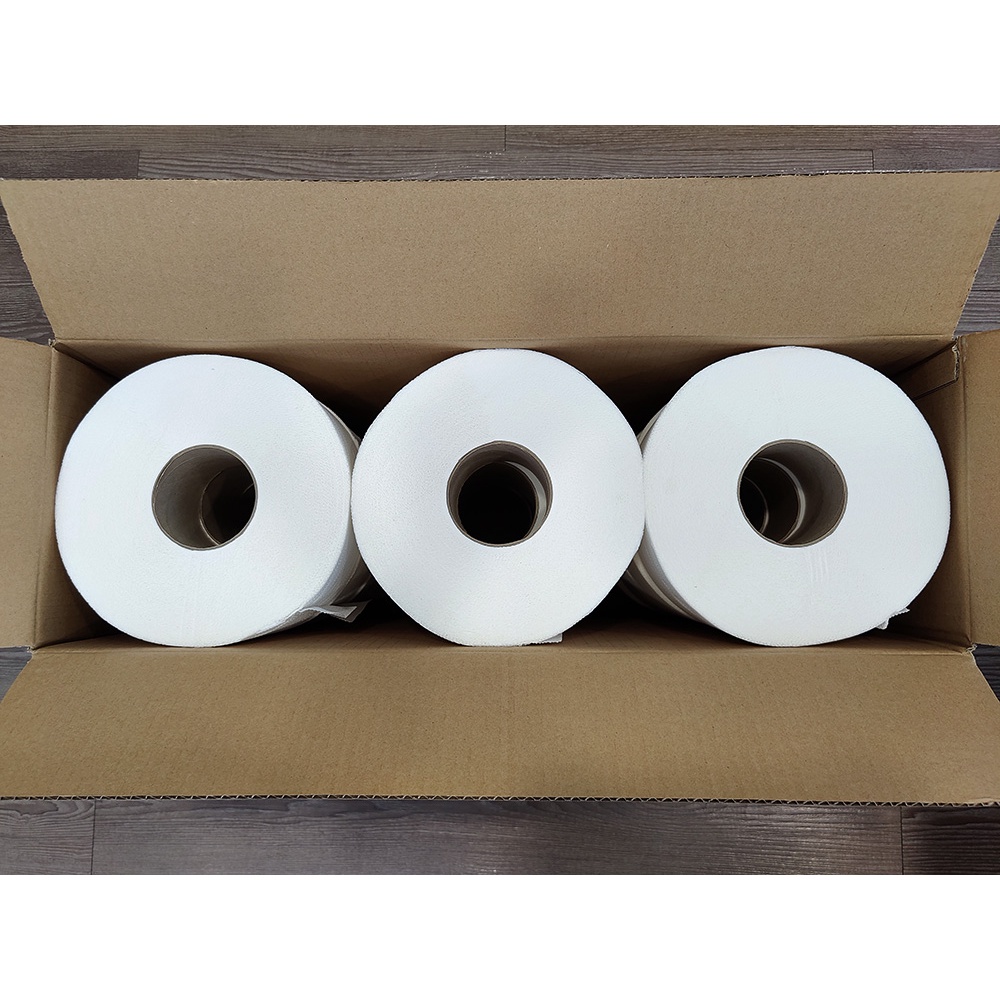 [12 ROLLS] Essentials Jumbo Roll Tissue (JRT) 2-Ply, Pure Pulp or ...