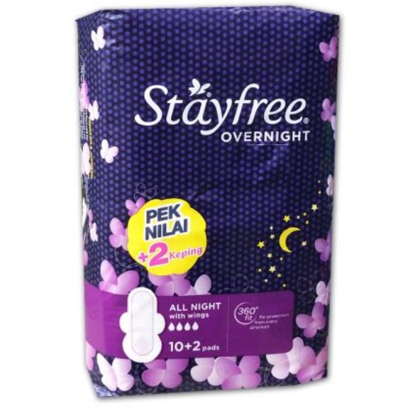 Stayfree Overnight Wing 10's + 2's (29cm) | Shopee Malaysia