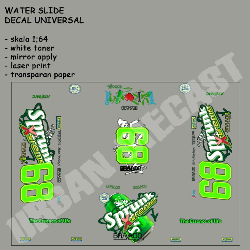 Hot Wheels Decals White Toner Sprunk Racing | Shopee Malaysia