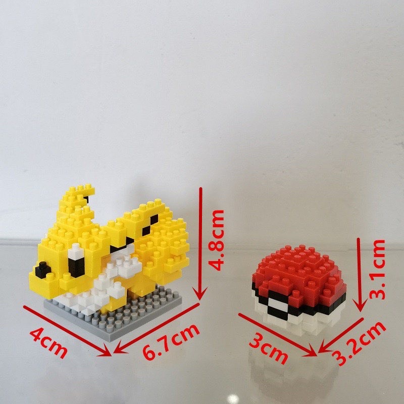 [MALAYSIA STOCK] Pokemo Series Pikachu Nano Block DIY toy Free Gift ...