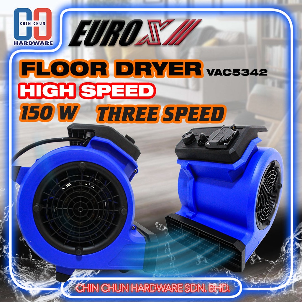 EURO POWER VAC-5342 THREE-SPEED MINI FLOOR DRYER MINI AIR BLOWER MUTE ...