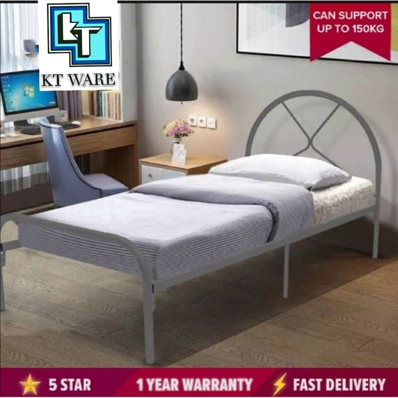 KT WARE 3v powder coated metal bed single katil single KATIL BUJANG ...