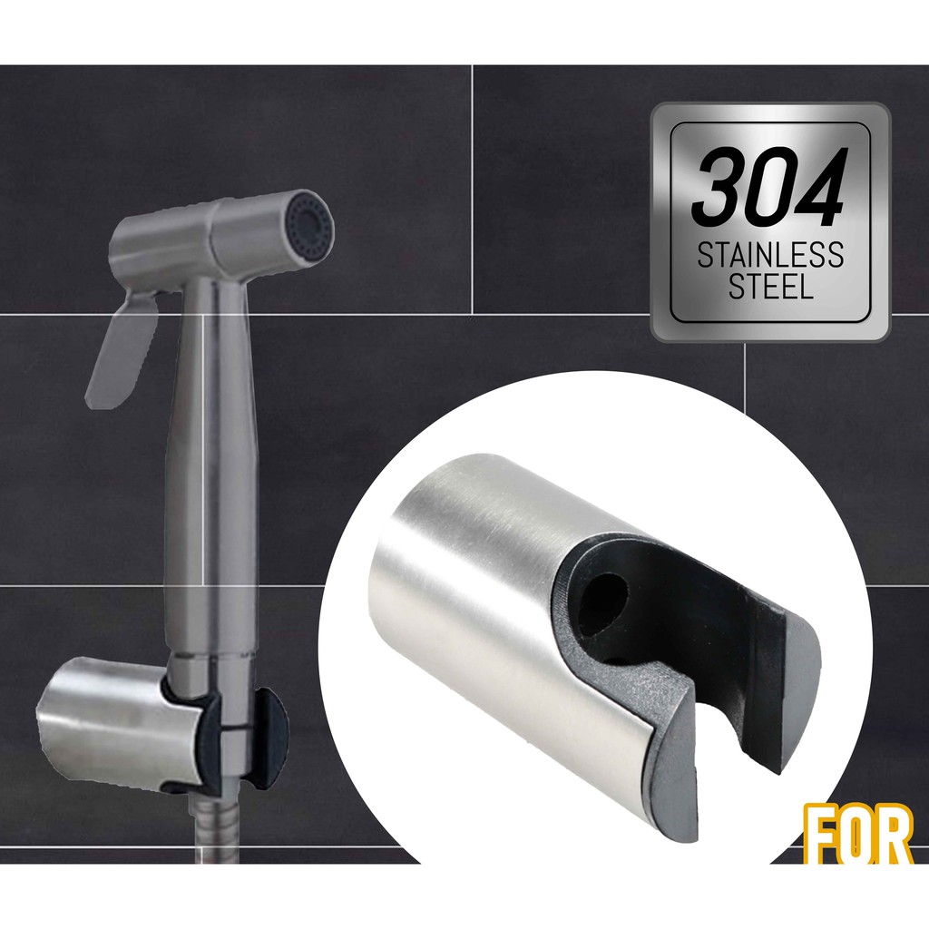 Pemegang Bidet Tandas Dinding Organizer Wall Mount Holder For Hand ...