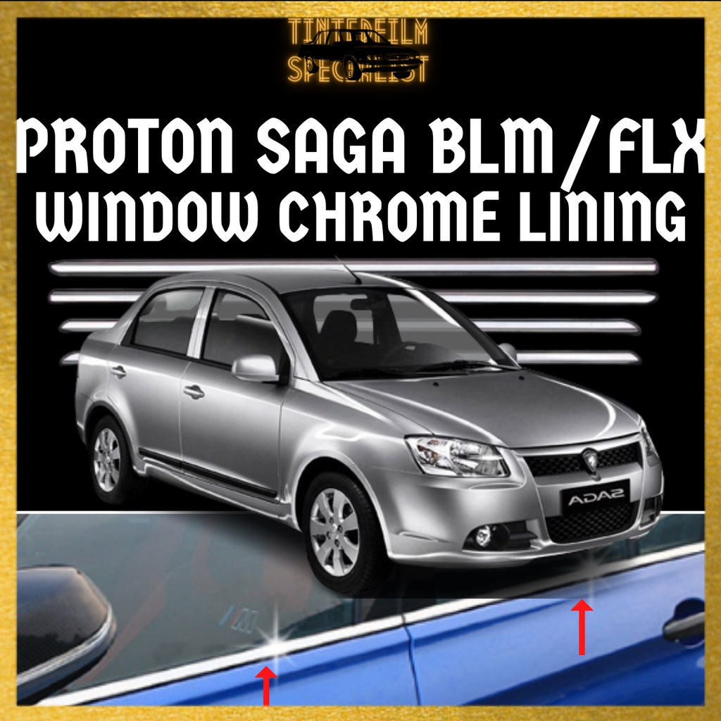 Proton Saga BLM/FLX Window Chrome Lining (4Pcs/Set) / Proton Saga BLM ...