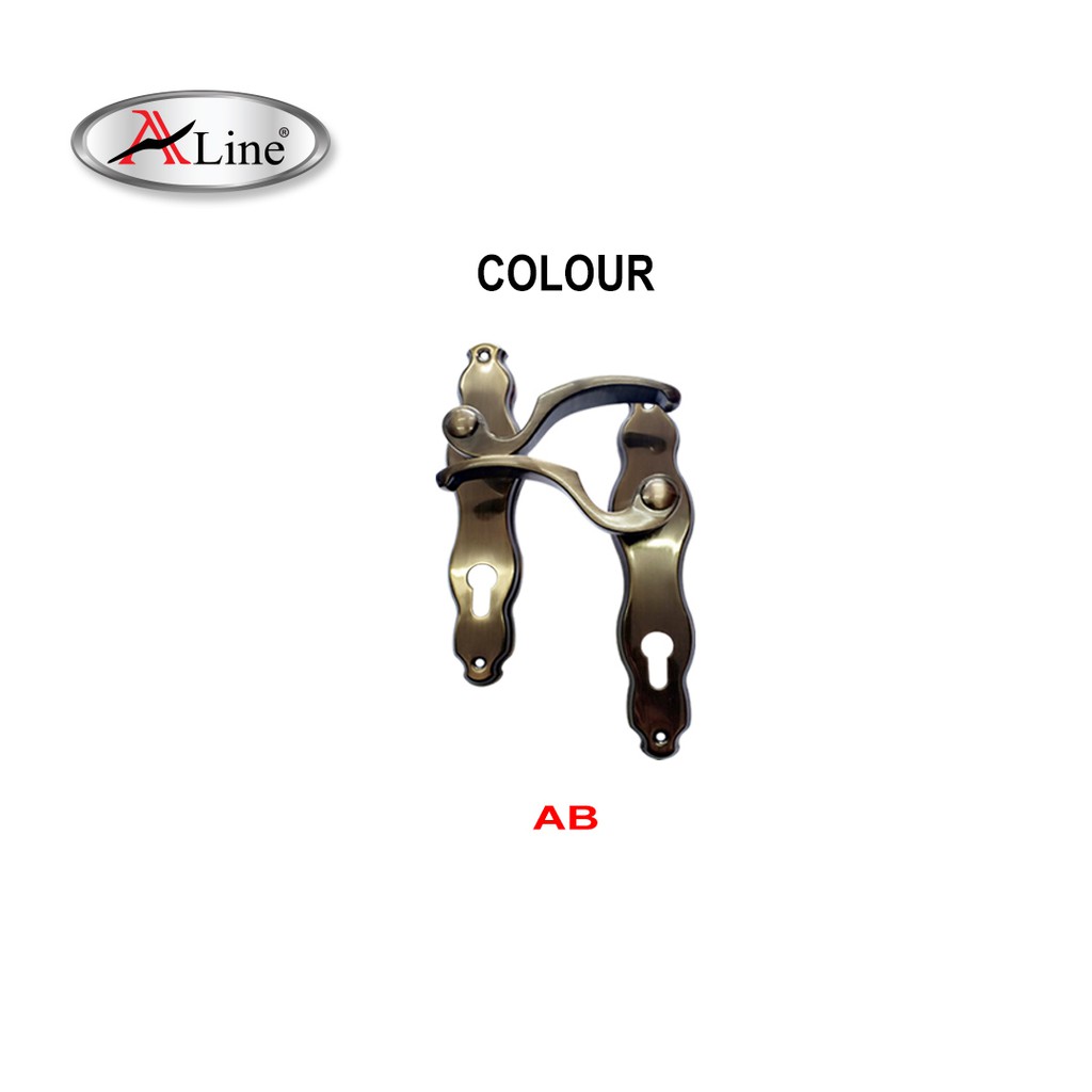 Aline G034 Mortise Lock Handle Entrance Iron Door Gate Lock Set ...