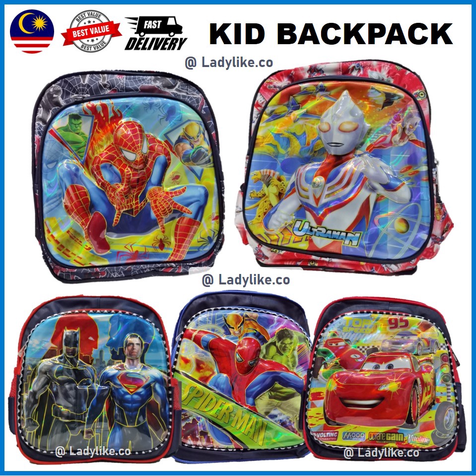 Superhero Bag School Backpack 6D Beg Sekolah Beg Budak Kid Bag Ultraman ...