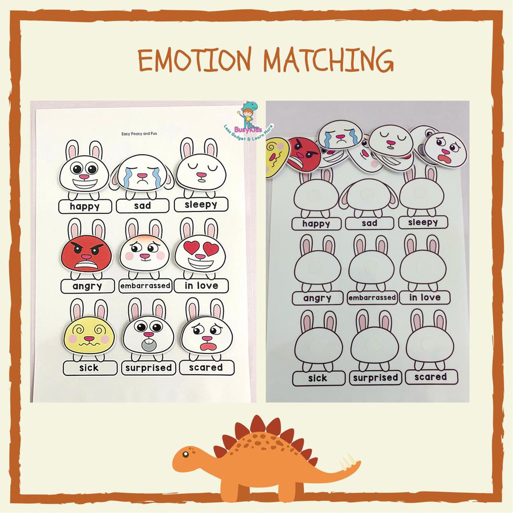 Emotion Recognition -Rabbit Emotion Matching Early Learning Activity ...