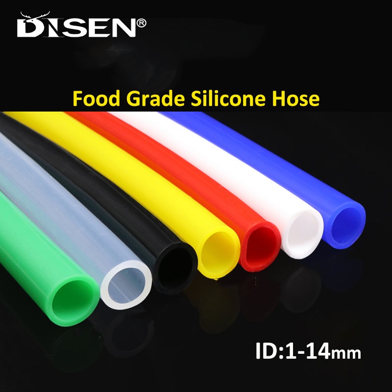 1 Meter Multicolor Food Grade Silicone Tube Flexible Rubber Hose Soft Drink Pipe Water Connector ...