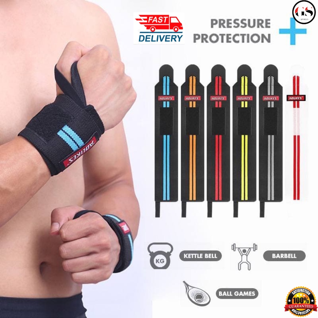 AOLIKES Wristband Hand Support wrap band Protect Sport Strap tangan Gym ...