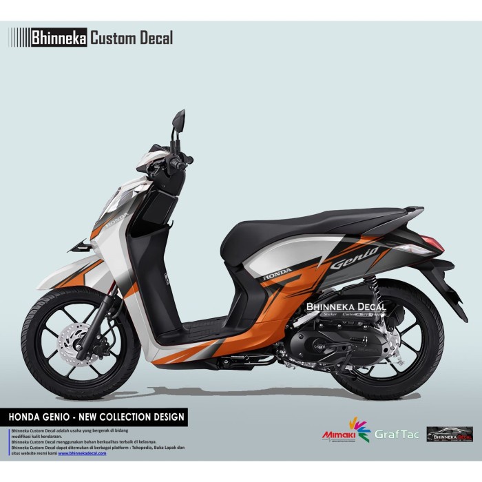 Honda GENIO ORANGE DECAL STICKER | Shopee Malaysia