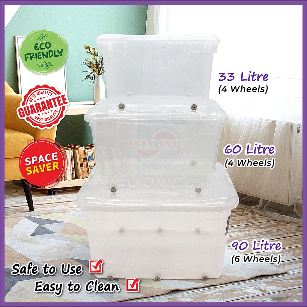 MAXONIC COMBO SET 3 IN 1 MULTIPURPOSE STORAGE BOX | CLEAR PLASTIC ...