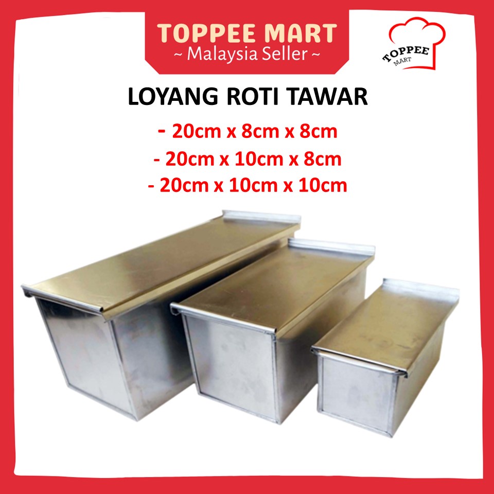 Handmade Aluminium Loyang Roti Tawar Loyang Roti Loaf Bertutup toast ...