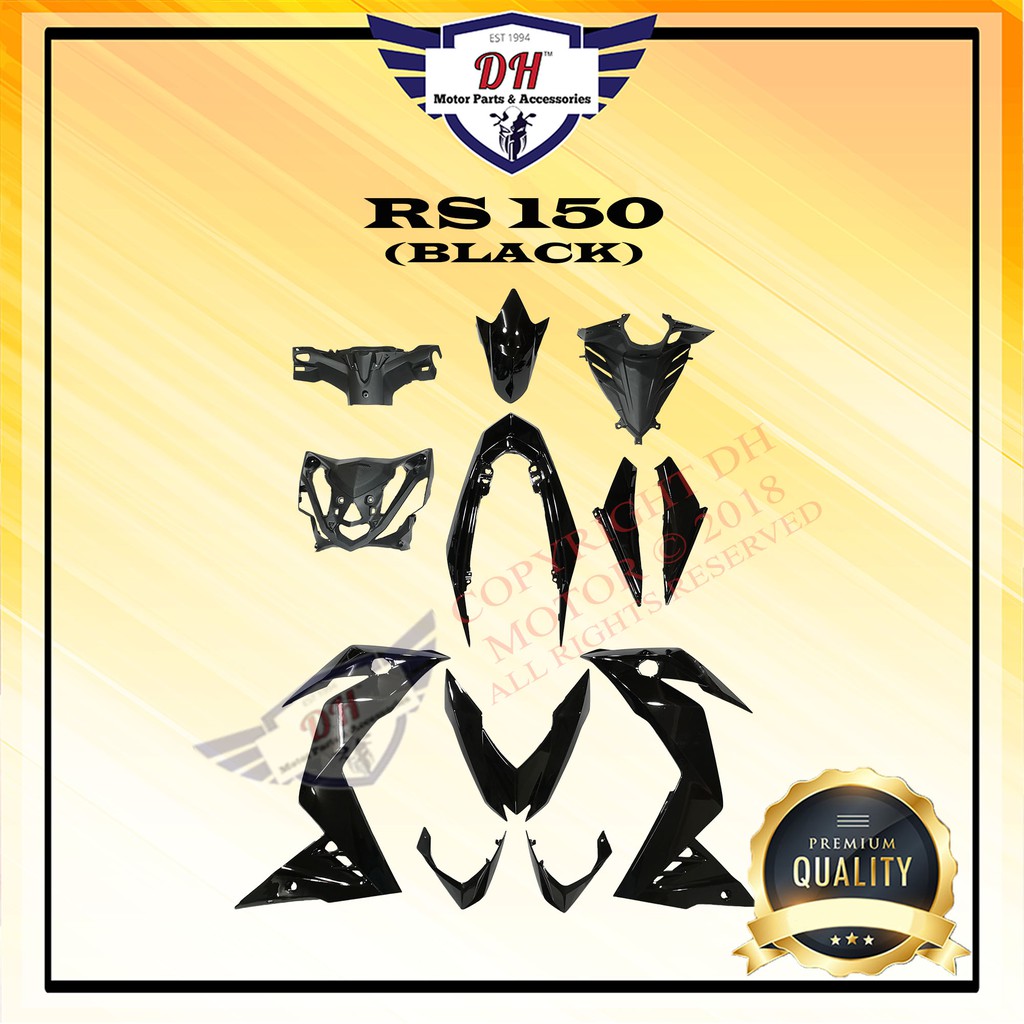 RS 150 COVER SET HONDA RS150R WINNER (BLACK) FULL SET | Shopee Malaysia
