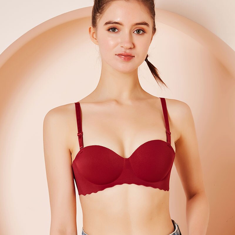 Cute Byte Sexy Cute Seamless Solid Women Push Up Bras Female A/B/C No rims Underwear Intimate ...