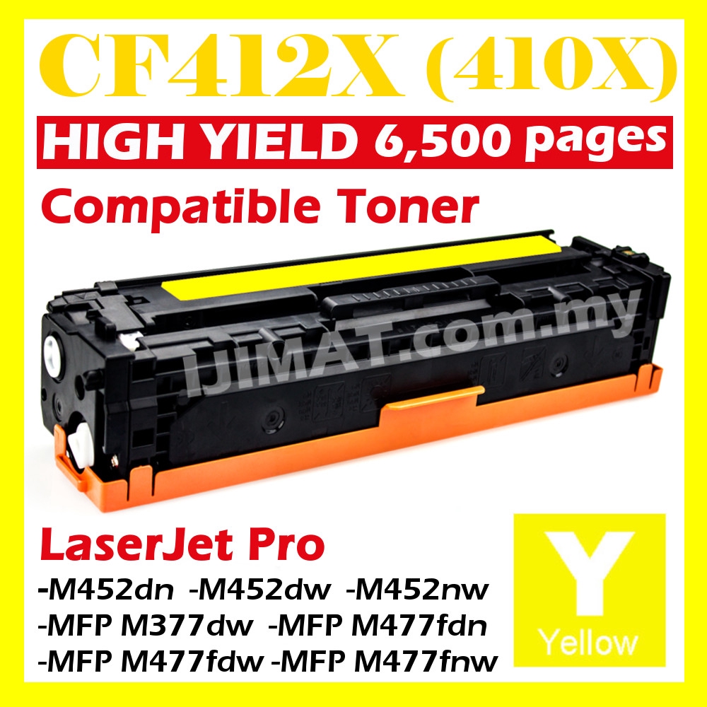 Compatible HP410X HP410A CF412X CF410X Color LaserJet Pro M452dn M452dw ...