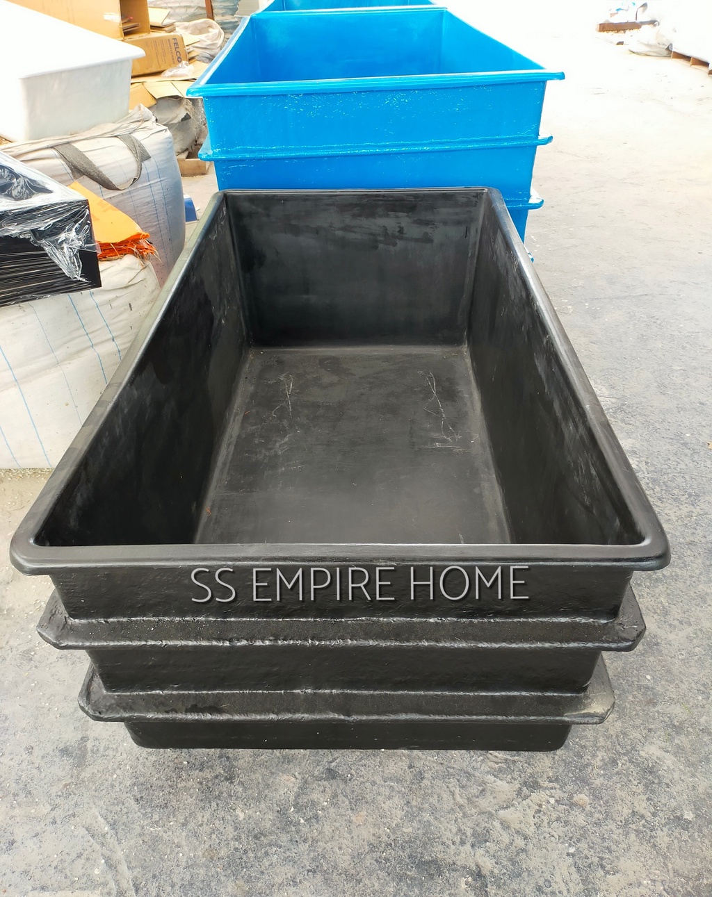 NEX 6 x3x2 Blue Fiberglass Ice Bath Fish Tank Water Pond Aquarium Heavy ...