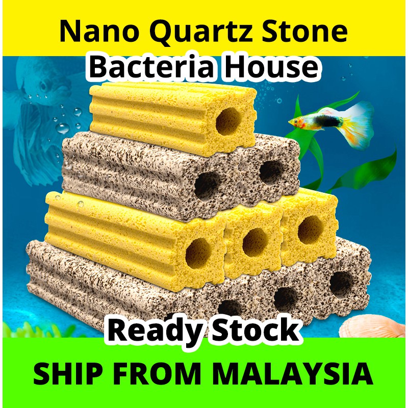 Aquarium Filter Stone Nano Quartz Blocks Bacteria House Yellow Pillars ...